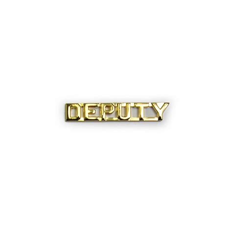 Eiseman Ludmar 1 4 Gold Deputy Cutout Letters Collar Pins