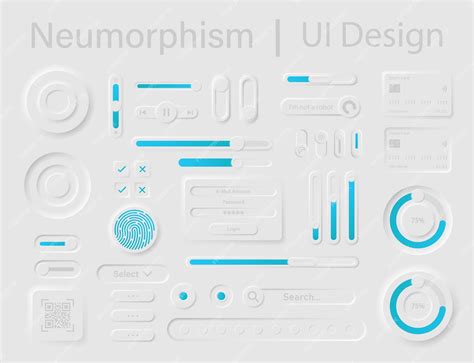 Premium Vector Neumorphism User Interface Design Kit Neumorphism Ui Ux Icons Set User
