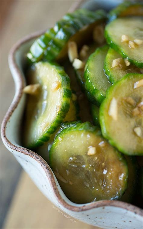 Chilled Garlic Soy Cucumbers Table For Two Cucumber Recipes