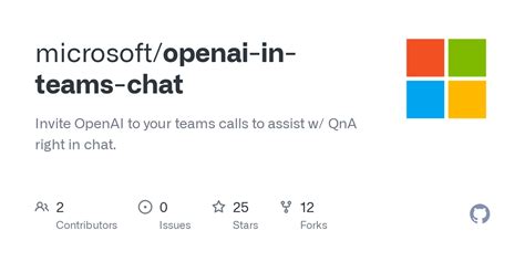 Github Microsoft Openai In Teams Chat Invite Openai To Your Teams Calls To Assist W Qna