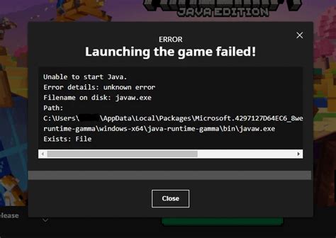 Suddenly Unable To Play Minecraft Java Anymore Unable To Start Java Error Details Unknown