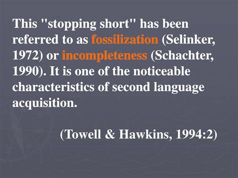 Ppt Implication Of Il Fossilization In Second Language Acquisition
