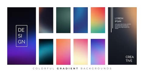 Premium Vector Beautiful Soft Gradient Set For Mobile Ui Design