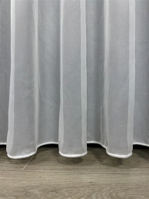 ᐉ Тюль однотонная Антикоготь с утяжелителем на тасьме 6 см 300х250 см Молочный 5326 K T6