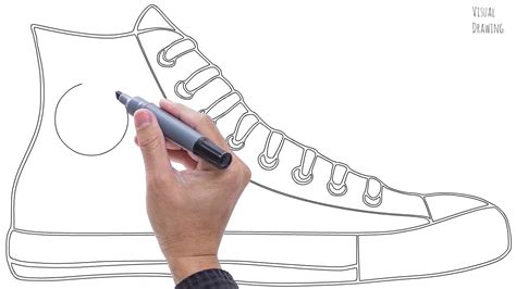 Converse Shoes Drawing Easy Learn To Draw A Converse