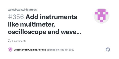Add Instruments Like Multimeter Oscilloscope And Wave Generator For