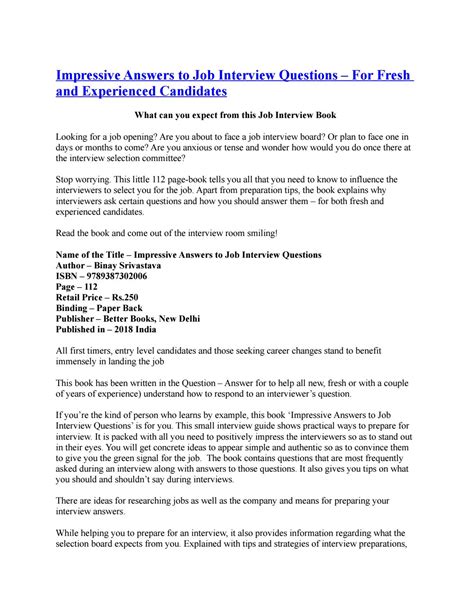 Sample Interview Questions And Answers