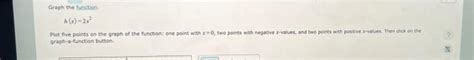 Solved Graph The Funcuon Hx2x2 Plot Five Points On The