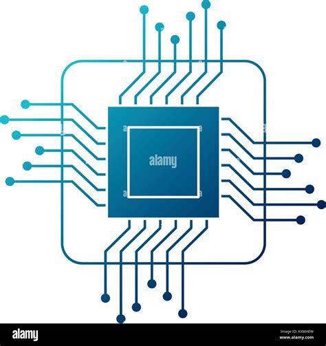 Processor Circuit Isolated Icon Stock Vector Image Art Alamy