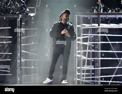 The Weeknd On Stage During The 2016 Brit Awards At The O2 Arena London