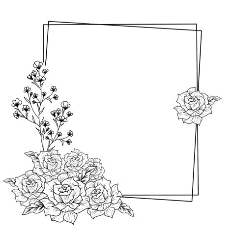Aesthetic Floral Borders Flower Border Flower Art Frames Png