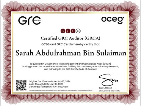 Sara Al Sulaiman Llbccogrcpgrca On Linkedin Grca Legal Governance Riskmanagement