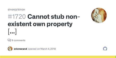 Cannot Stub Non Existent Own Property · Issue 1720 · Sinonjs