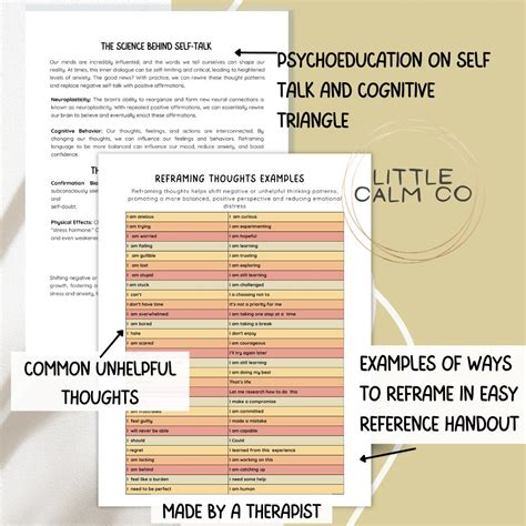Cognitive Reframes Handout Cbt Cognitive Distortion Worksheets For Teens Reframe Unhelpful
