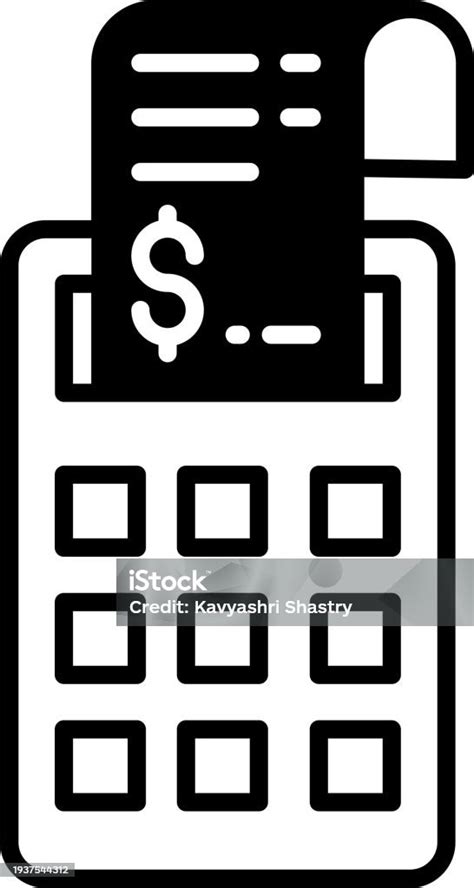 청구 기계 솔리드 글리프 벡터 일러스트 레이 션 금융에 대한 스톡 벡터 아트 및 기타 이미지 금융 벡터 세로 구도 Istock