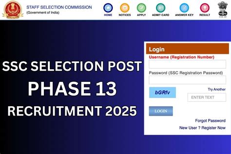 Ssc Selection Post Phase 13 Recruitment 2025 Application Form Vacancy Eligibility Apply Online