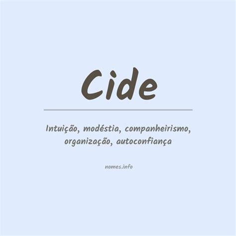 Significado Do Nome Cide