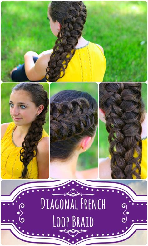 Diagonal French Loop Braid Cute Braid Hairstyles Cute Girls Hairstyles