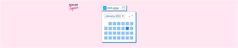 How To Add A Date Picker In HTML Scaler Topics