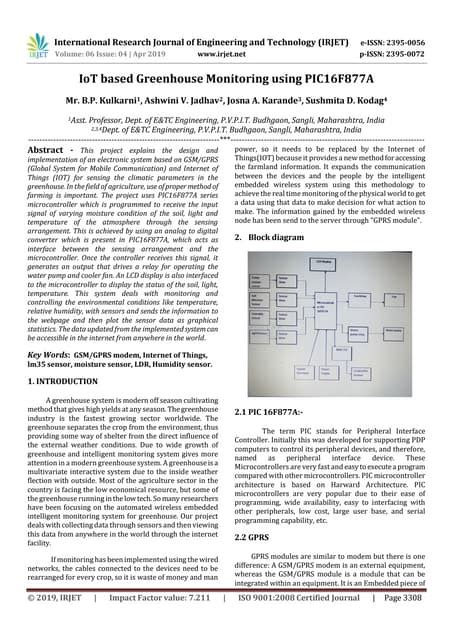 Automatic Green House Monitioring And Controlling System Pdf