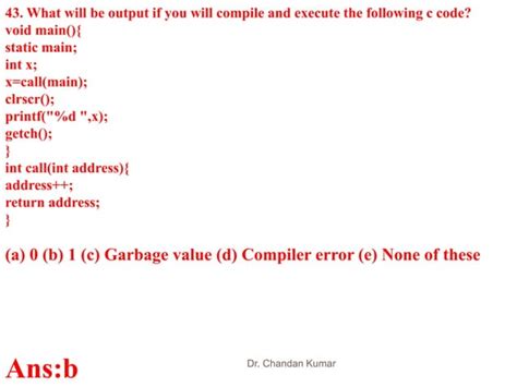 Technical Questions For Interview C Programming Pptx