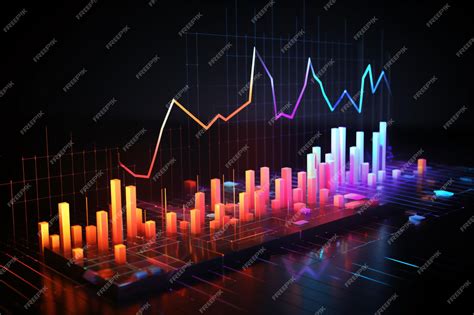 Um Gráfico De Barras De Cores Diferentes Foto Premium