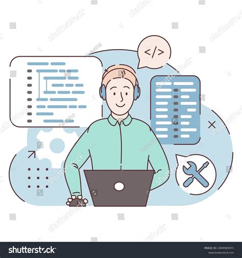 Concept Script Coding Programming Programming Language Stock Vector