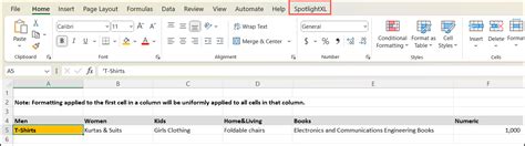 Esm Formatting In Spotlightxl