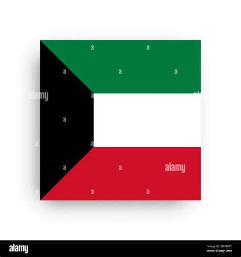 Square Vector Flag Of Kuwait Stock Vector Image And Art Alamy