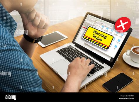 Warning Trojan Concept Stock Photo Alamy
