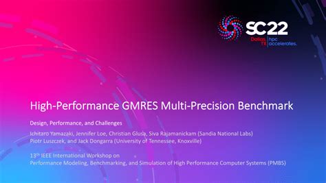 Pdf High Performance Gmres Multi Precision Benchmark Design Performance And Challenges