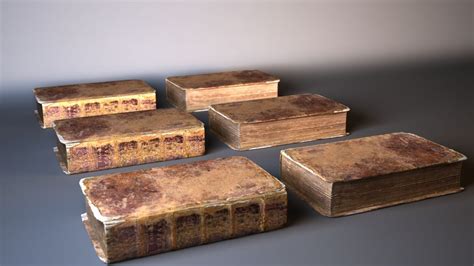 오래 된 책 모음 3d 모델 45 Ma Free3d