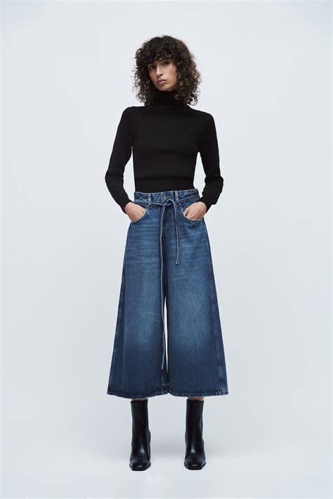 Zara Jeans Culotte High Rise Uk