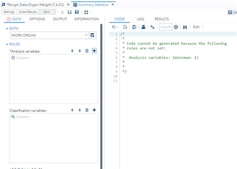 error in summary statistics and one way anova sas support communities