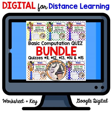 Digital Add Subtract Multiply Divide Basic Computation Quiz 14 With