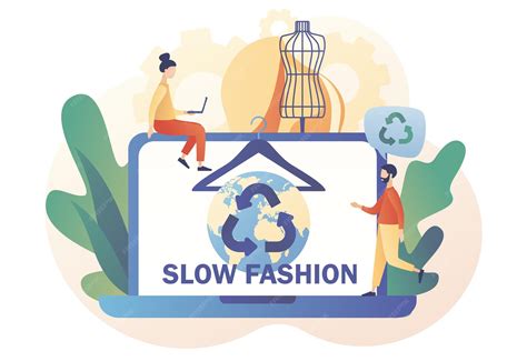 Premium Vector Slow Fashion Concept Sustainable Fashion Earth