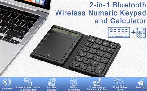 Suejezt Bluetooth Number Pad Calculator Wireless Number