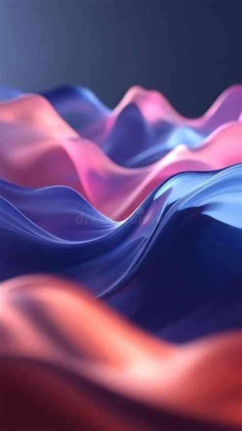 Abstract Waves Of Vibrant Colors Create A Fluid Dynamic Visual Experience Stock Illustration