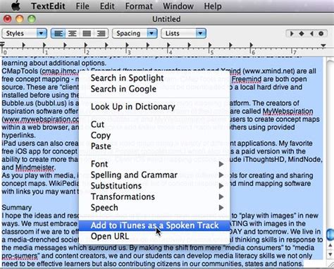 Convert Text Into Audio For Free On A Mac Moving At The Speed Of Creativity By Wes Fryer