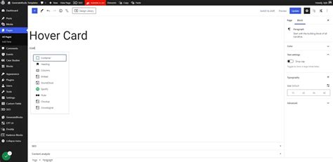Create A Hover Card With Generateblocks The Admin Bar