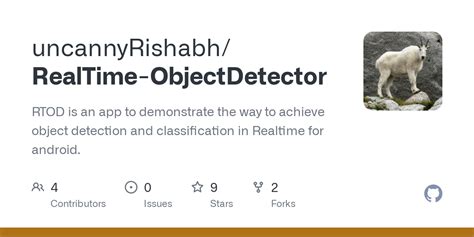GitHub UncannyRishabh RealTime ObjectDetector RTOD Is An App To