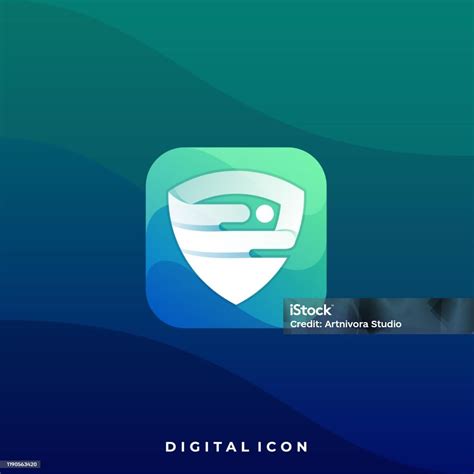 디지털 미디어 아이콘 쉴드 일러스트 벡터 디자인 템플릿 가리기에 대한 스톡 벡터 아트 및 기타 이미지 가리기 개념 개성 개념 Istock