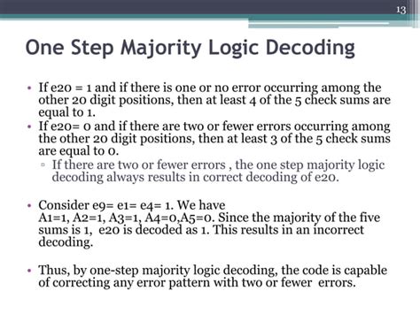 Error Detection Enhanced Decoding Of Difference Set Codes For Memory Applications Ppt