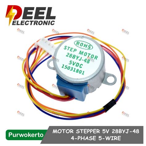 MOTOR STEPPER 5V 28BYJ 48 4 PHASE 5 WIRE STEPPER MOTOR GEAR MOTOR Lazada Indonesia