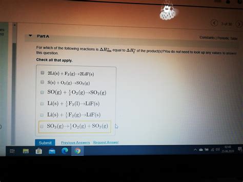 Solved Of Es Ed Part A Constants Periodic Table For Chegg Com