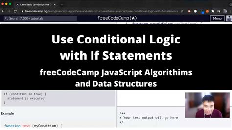 Use Conditional Logic With If Statements Basic Javascript Freecodecamp Tutorial Youtube