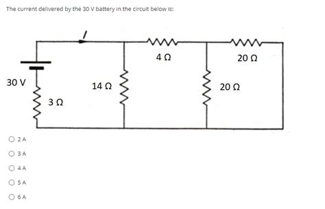Solved The Current Delivered By The 30 V Battery In The Chegg Com