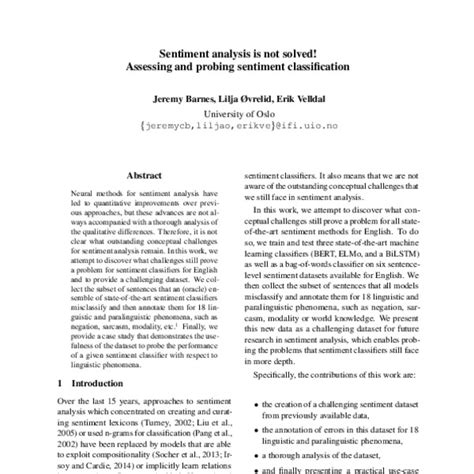 Sentiment Analysis Is Not Solved Assessing And Probing Sentiment