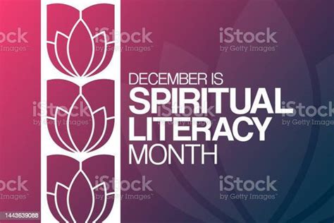 12월은 영적 문맹 퇴치의 달입니다 벡터 그림입니다 휴일 포스터 12월에 대한 스톡 벡터 아트 및 기타 이미지 12월 개념 공휴일 Istock