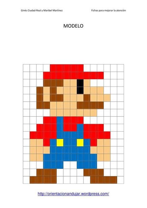 Como Dibujar A Mario Bros En Cuadritos